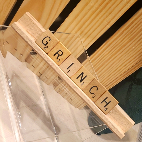 HANDCRAFTED | Accents | Grinch Scrabble Tile Rack | Poshmark